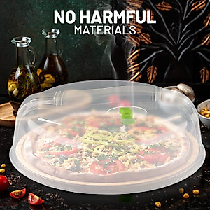 Microwave Cover for Food, Microwave Splatter Proof Plate Guard, Microwave Lid Food Cover for Microwave Oven with Steam Vents, Clear Dishwasher Safe BPA Free Plastic, 10 Inch – By RamPro