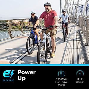 Schwinn Coston DX Adult Electric Hybrid Bike, Large/X-Large Step-Thru Frame, 7-Speed, 27.5 Inch Tires, 20-Inch Aluminum Frame, Gloss White