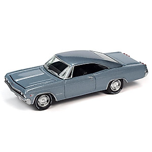 1965 Chevy Impala SS Glacier Gray Metallic Limited Edition to 3748 Pieces Worldwide Muscle Cars USA Series 1/64 Diecast Model Car by Johnny Lightning JLMC025-JLSP140A