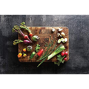 Ironwood Gourmet End Grain Union Stock Yard Professional Chopping Butcher Block, Brown, 14 x 20 x 2.75"