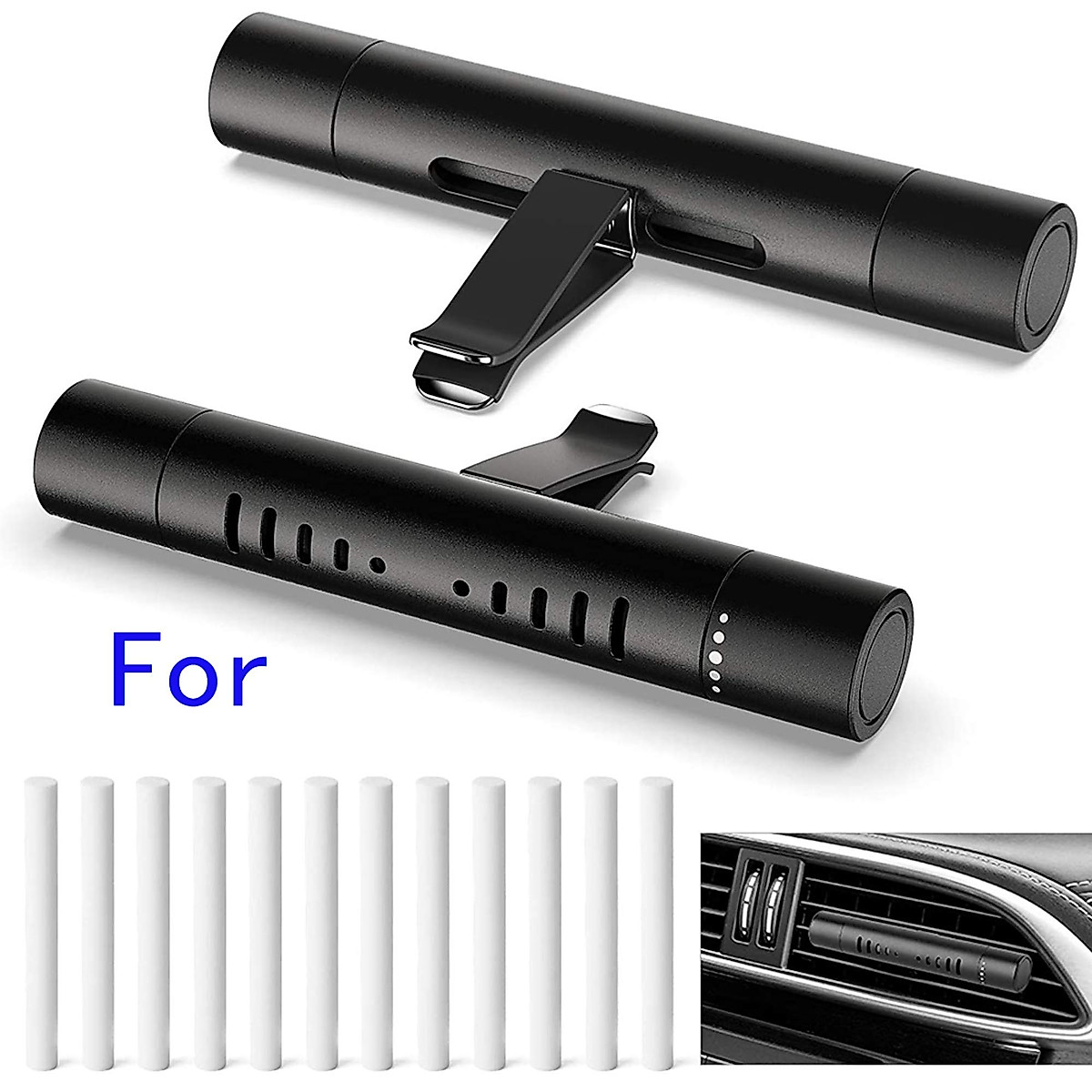 BOWONG Car Diffuser Sponges Refill Sticks 20 Pcs, Humidifier Filter Wick Replacement for Car Mini Humidifier Ultrasonic Aroma Diffuser,2.75 X 0.31 Inches