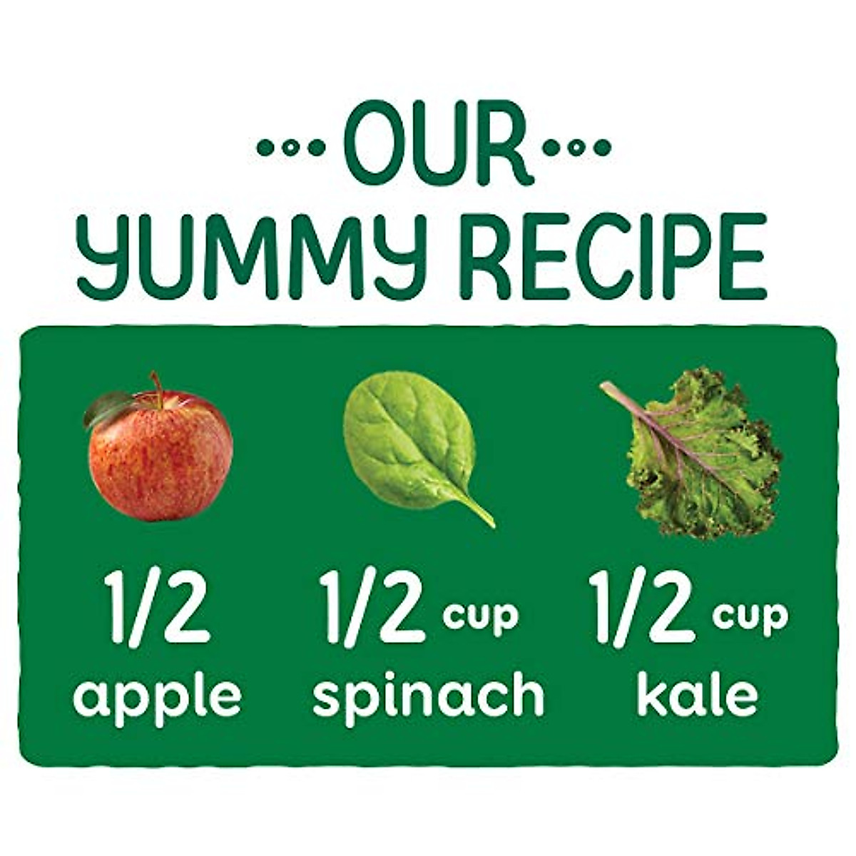 Happy Baby, Organic Stage 2 Food Simple Combos Apples 4oz , Spinach Apple Kale, 64 Ounce (Pack of 2)