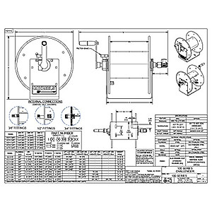 Coxreels 112-3-100 Hand Crank Hose Reel | Spool for Coiling Hoses and Cables | Rotating Storage Reel with Hand Crank | Steel Hose Reel | Fits 3/8'' x 100' Hose | 12” x 18.25” x 13”