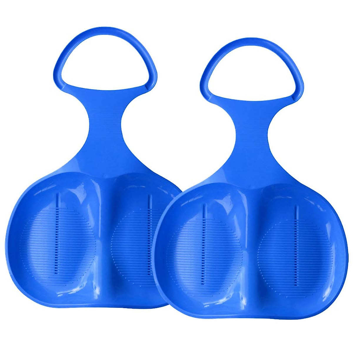 BESPORTBLE 2pcs Snow Saucer Sled Plastic Snow Sled Toboggan Snow Board Grass Sand Sled Kids Snow Slider for Winter Outdoor (Random Color)