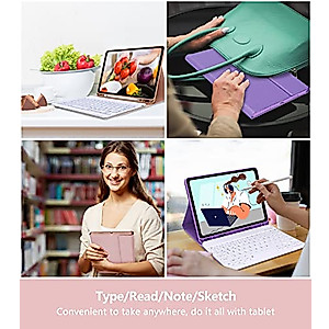 Keyboard Case for iPad 10th Generation 10.9 inch (2022) - Smart Keyboard for iPad 10th Generation, Removable Bluetooth Keyboard - Auto Sleep/Wake Up Folio Cover, Cute Case, Pink