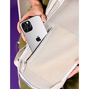 Fydelity Festival Hydration Backpack ANGEL WINGS Hydration Pack Festival Gear Retro Hydration Pack Backpack for Men and Women Hydrapak Water Backpack Festival backpack - Silver Metallic