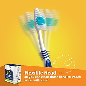 EcoFox Bulk Toothbrushes 50 Pack | Individually Wrapped Travel Toothbrush Set for Adults & Kids | Made with a Medium-Soft Large Brush Head | BPA-Free & Disposable!
