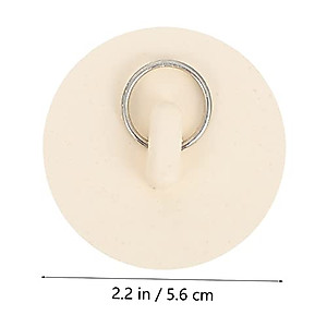 PRETYZOOM Kitchen Sink Stopper 6pcs Rubber Sink Stopper Water Plug White Tub Bathtub Drain Parts