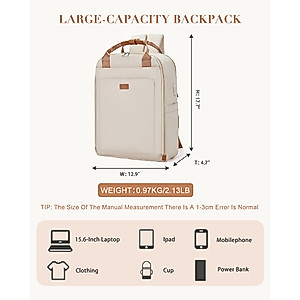 Travel Backpack For Women Men Laptop Backpack Flight Approved Carry On Bags For Airplanes Personal Item Bag For Airlines Casual Daypack Backpacks Travel Essentials Gym Work Traveling Backpack White…