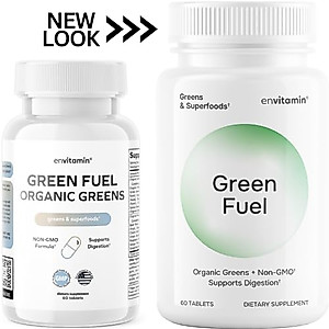 envitamin Green Fuel Organic Greens Tablets - Organic Greens, Fruit and Vegetable Blend