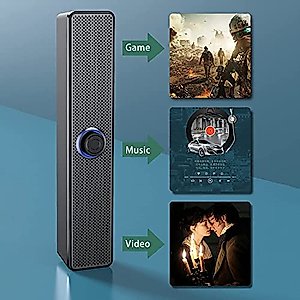 MEGCCR Bluetooth Small Speaker Subwoofer, Built-in Bluetooth 5.0 Chip, Immersive Sound Experience, Dual Speakers, Laptop Multimedia Can Be Wired or Bluetooth Mode for Outdoor Wireless Use
