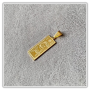Mgutillart Fashion 18K Gold Plated Money Dollar Pendant Necklace(Gold)