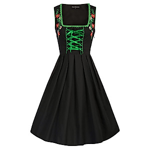 Scarlet Darkness Oktoberfest Outfits October Festival Costume for Women German Dirndl Green L