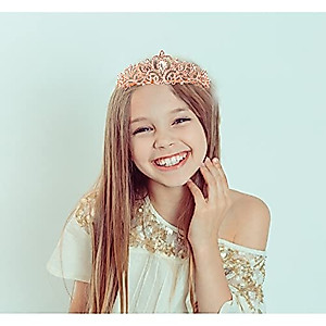 Birthday Girl Sash & Rhinestone Tiara Set, Rose Gold Birthday Crowns for Women, Happy Birthday Queen Tiara for Women, Birthday Sash and Tiara for Women, Glitter Birthday Sash Birthday Party Favors