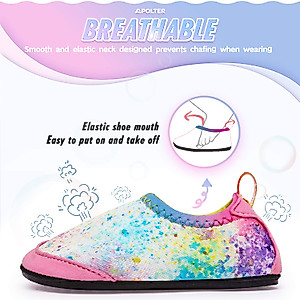 Apolter Baby Boys and Girls Swim Water Shoes Barefoot Aqua Socks Non-Slip for Beach Pool Toddler Kids