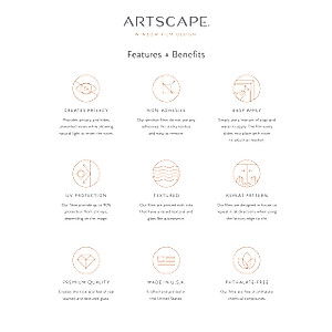 Artscape Old English | Window Privacy Film Textured Glass Pattern | Non-Adhesive & UV Protection | Easy to Apply & Removable | 24 x 36 inches | Made in USA