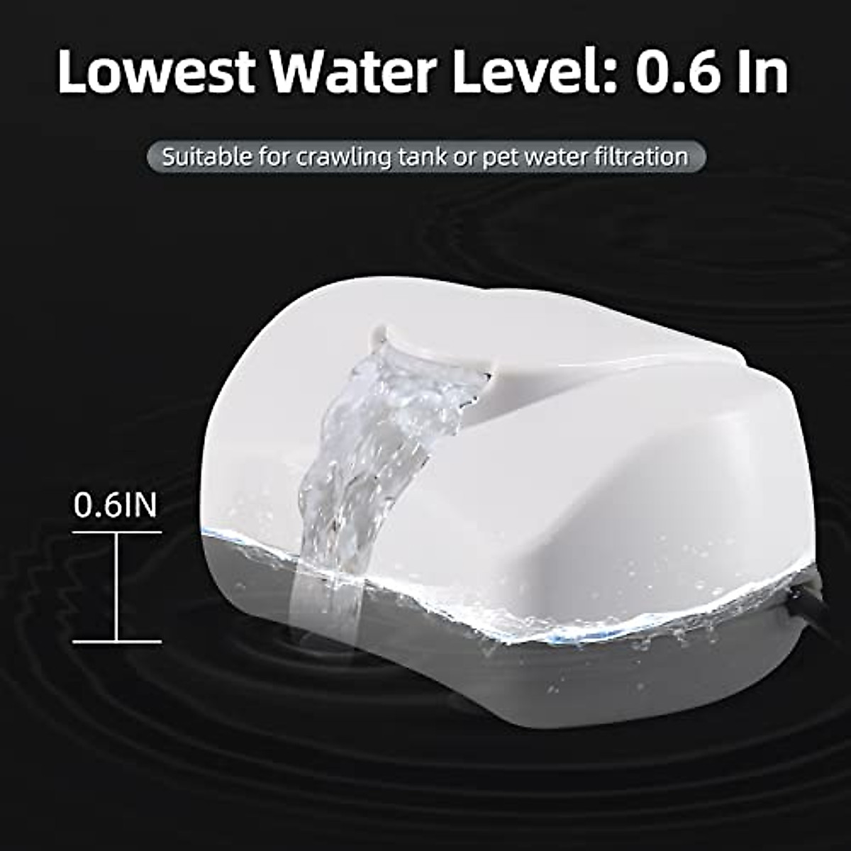 UPETTOOLS Turtle Filter Aquarium Internal Filter Low Level Water for Reptiles, Amphibians, Frog, Cichlids, Newt