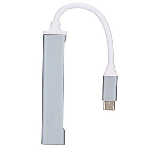USB Docking Station, USB Hub Light Weight USB C to USB Stable Data Transmission Speed Simple Operation High Speed for Printer for Keyboard for Tablet(Grey)