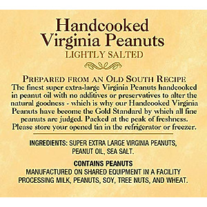 The Peanut Shop of Williamsburg Handcooked Virginia Peanuts, Lightly Salted, 20 Ounce