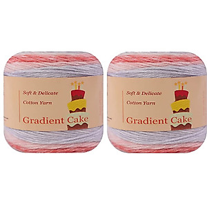 2-pk Gradient Cake Cotton Ball by Yonkey Monkey (1159) Knitting Crochet