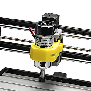 Genmitsu Air-Cooled 300W Brush DC Spindle Motor with 0-48V Output Adjustable Switching Power Supply, 52mm Clamp & ER11 Collet, ideal for CNC Machining