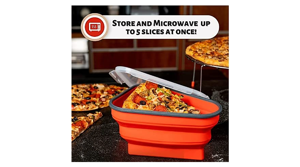 Expandable Pizza Storage Container with 5 Trays
