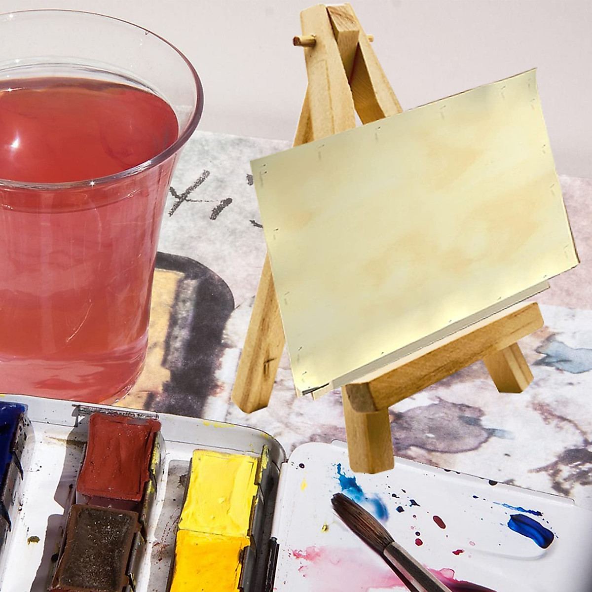 XYSMZM 10 Pcs 5 Inch Mini Wood Display Easel for Displaying Small Canvases, Photos