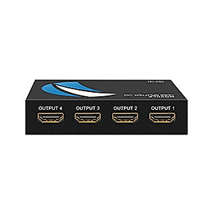 HDMI Splitter 1 in 4 Out 1x4 Ports v1.4 Powered 4K/2K Full Ultra HD 1080p US Adapter 3D Support