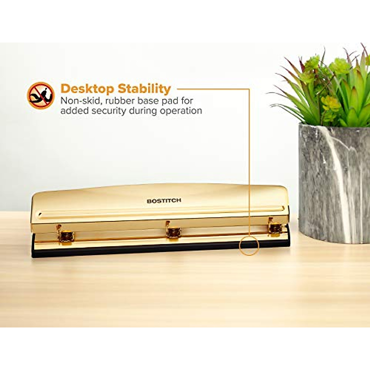 Bostitch 3 Hole Punch, 12 Sheets