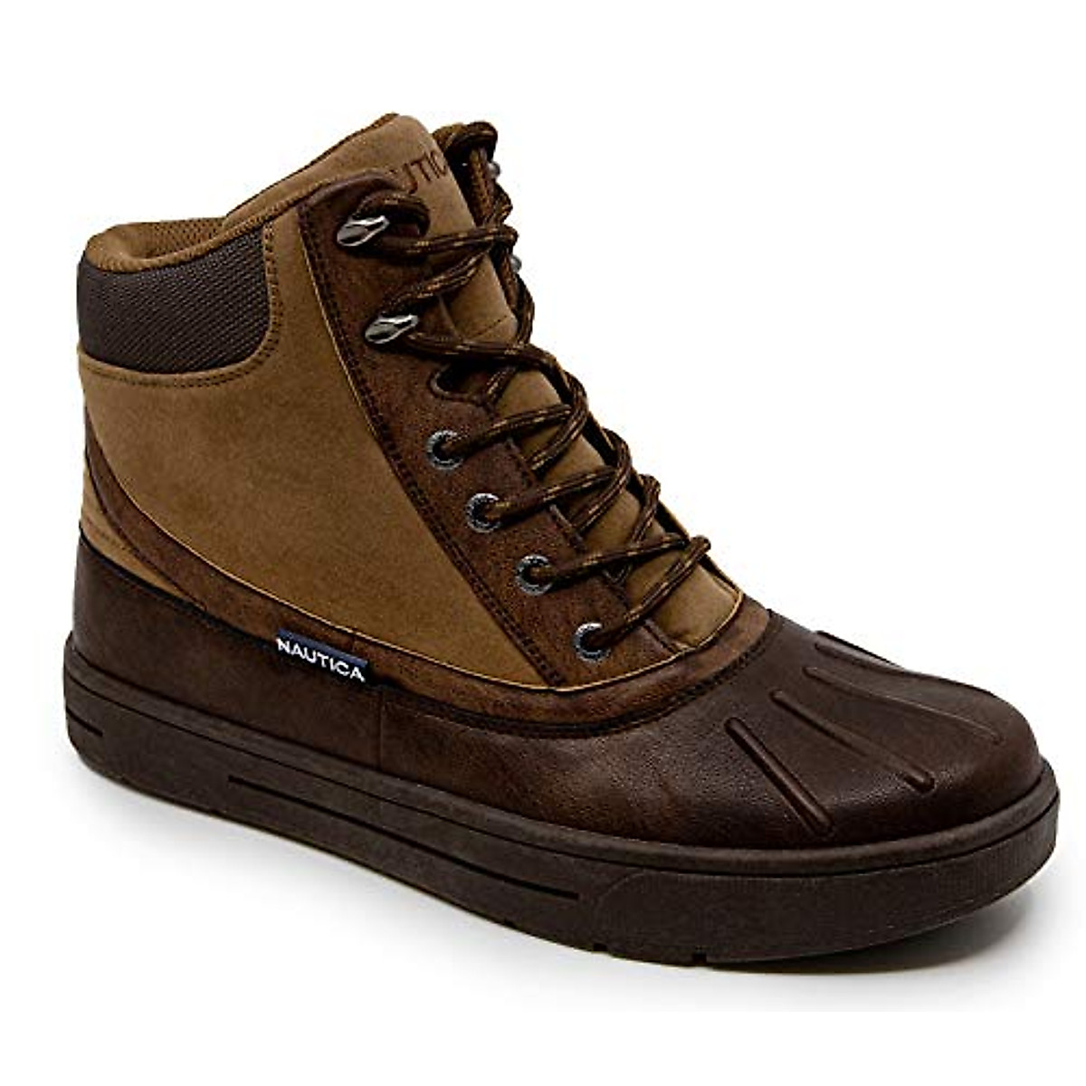 NAUTICA Mens New Bedford Weather-Resistant Snow, Insulated Duck Boot-Tan-9