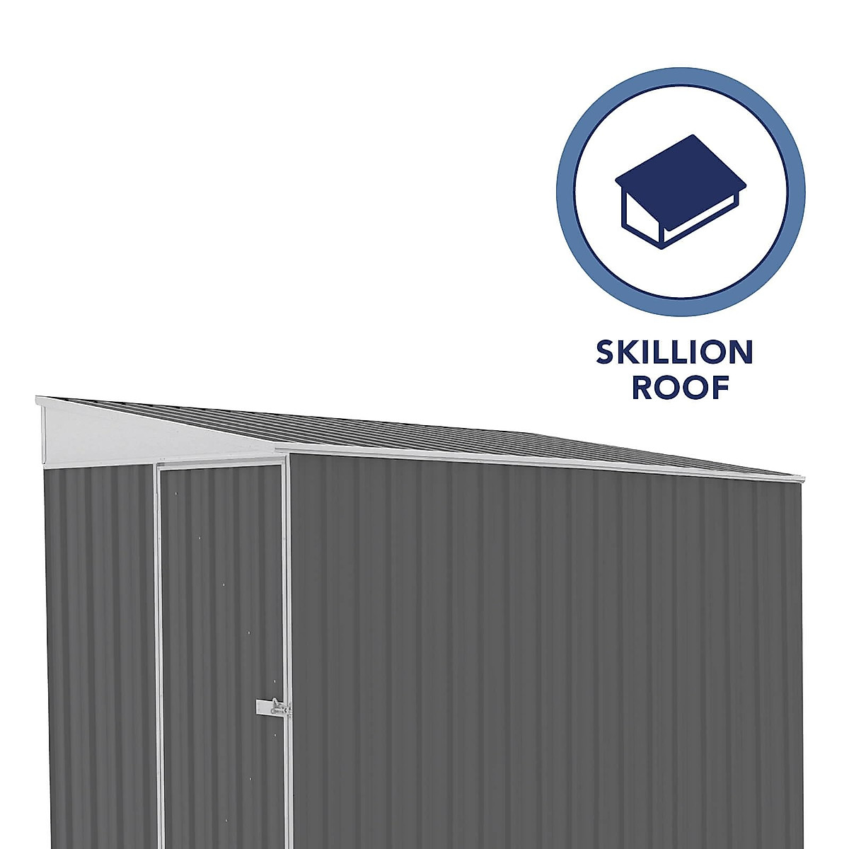 Durango 5 Ft. x 10 Ft. Metal Storage Shed DIY Woodland Gray Galvanized Steel Bike Shed for Tools, Lawn & Garden Equipment, Outdoor Patio Furniture, Perfect in Backyard, Garden Lean to Shed Kit