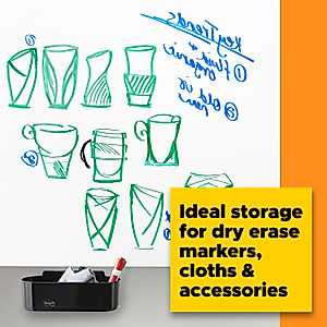 Post-it Dry Erase Accessory Tray, Black (DEFTRAY)