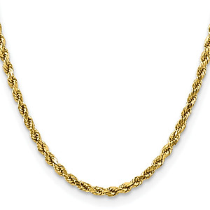 Avariah 10k Yellow Gold 4mm Semi-solid Diamond Cut Rope Chain - 24"