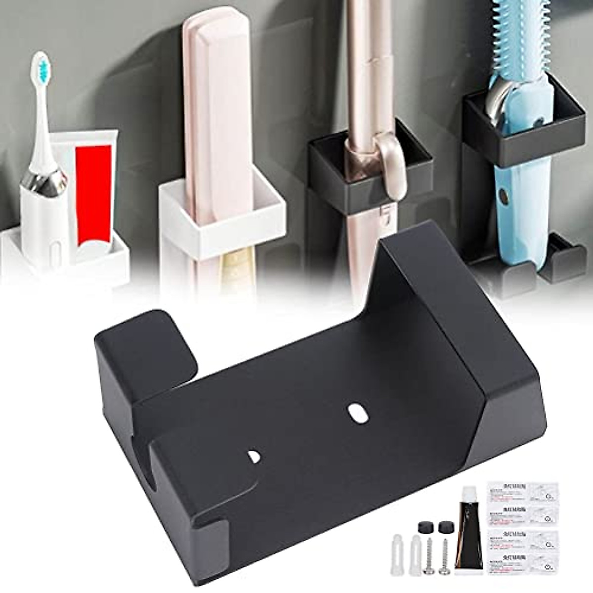 OHEPFD Metal Curling Iron Holder Stainless Steel Metal Hair Tool Holder Ironing Board Hanger Wall Mount Shelves Holder Bathroom Shelf Rack