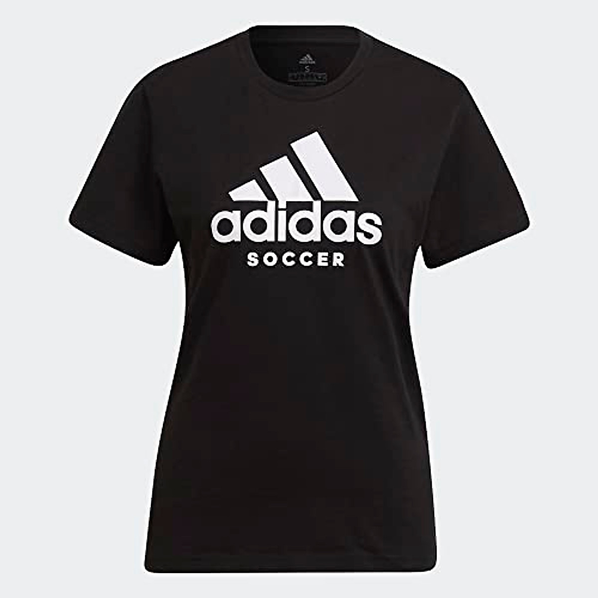 adidas Women's Soccer Logo Tee, Black, X-Small