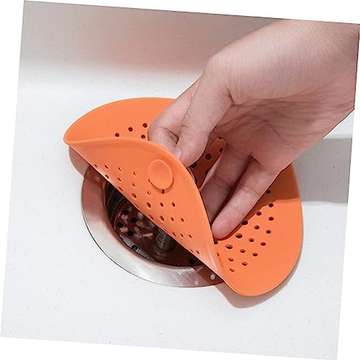 4pcs Anti-Clogging Floor Drain Bath tub Drain Covers tub Drain Covers for bathtubs Floor Drain Strainer Hair/Vegetable Scraps/Garbage Silicone Hair Catcher Sink Drain Stopper TPR