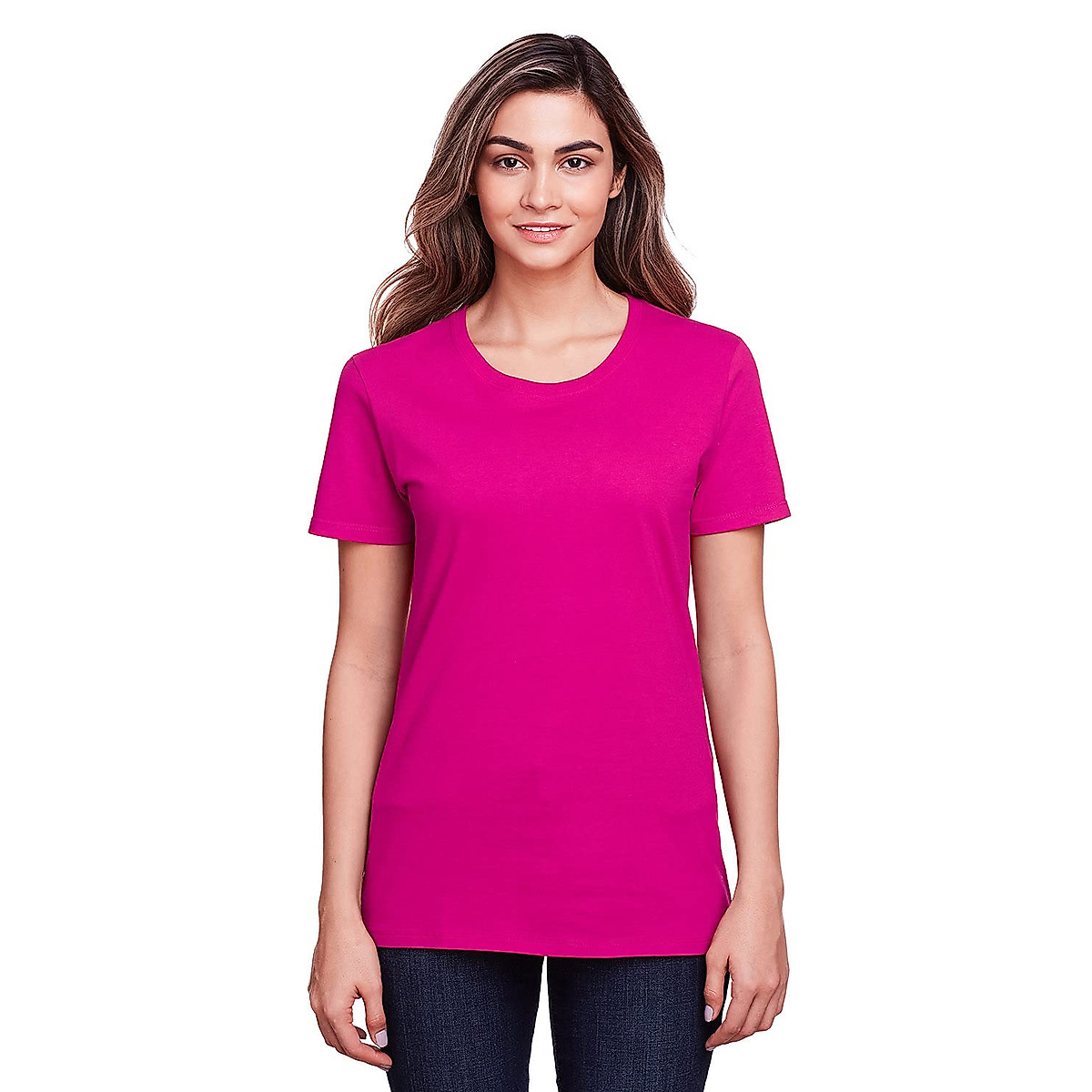 Fruit of the Loom Ladies' ICONIC™ T-Shirt M CYBER PINK