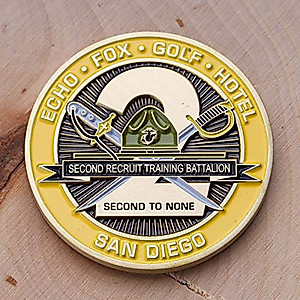 USMC Second Recruit Training Battalion San Diego Challenge Coin - 2nd BN San Diego - Marine Corps Training Military Coins - Designed by Marines for Marines - Officially License