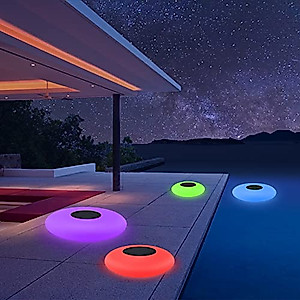 Blibly Solar LED Lights Inflatable,Swimming Pool Lights Solar Floating Light Floating Pool Lights with Multi-Color LED Waterproof Outdoor Garden Lights (L)…