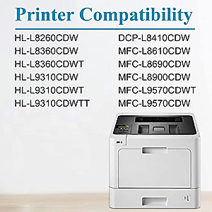TN431 Toner Cartridge Set: 5Pack, 2BK+1C+1M+1Y EAXIUE Compatible TN431BK TN431C TN431M TN431Y Toner Cartridges Replacement for Brother DCP-L8410CDW HL-L8260CDW L8360CDW MFC-L8610CDW L8690CDW Printer