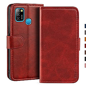 Infinix Smart 5A Case, Leather Wallet Case with Cash & Card Slots Soft TPU Back Cover Magnet Flip Case for Infinix Smart 5A (6.6”)