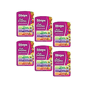 Blistex Fruit Smoothies Lip Moisturizers 3 Sticks 0.10 oz each Pack of 6