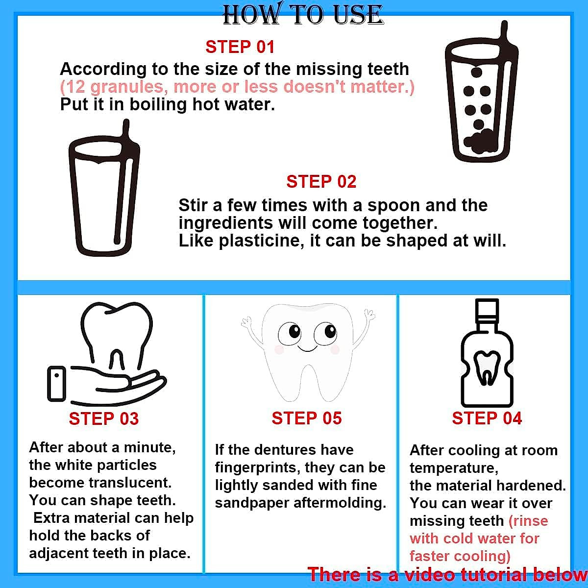Tooth Replacement Kit, Replace a Missing Tooth in Minutes, Veneers for Temporary Tooth Repair, Complete Your Smile with Temporary Tooth, Nature and Comfortable Veneers