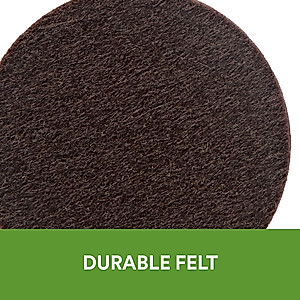 Scotch Felt Pads, Felt Furniture Pads for Protecting Hardwood Floors, Assorted Sizes Value Pack, Round, Brown, 162 Pads