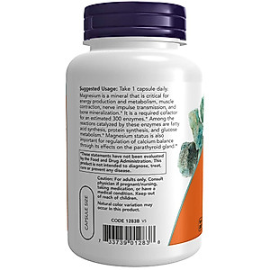 NOW Magnesium 400mg, 180 Veg Capsules