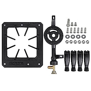 Boshen Portable Stove Burner Cast Iron Propane LPG Gas Cooker for Patio Outdoor Camping BBQ, Not Include Adapter