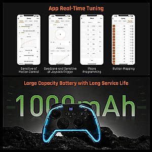 BIGBIG WON Wireless Switch Controllers for Nintendo Switch/PC Windows/Android/IOS, Bluetooth Wired PC Game Controller With 6-Axis Gyro/Vibration/Turbo/NFC/Wake-Up, Gaming Controller with Charging Dock