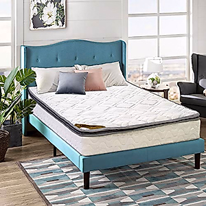 Spinal Solution 9-Inch Medium Firm Foam Encased Pillowtop Pocketed Coil Innerspring Fully Assembled Mattress, Good For The Back Twin White