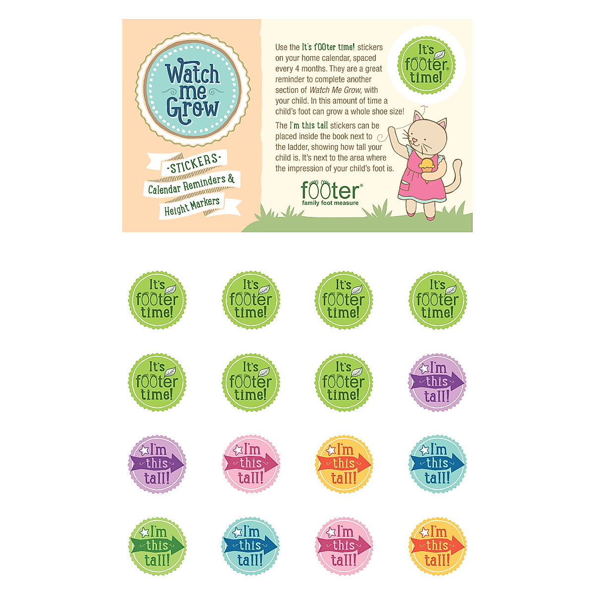 Footer Family Watch Me Grow, Memories & Milestones Keepsake, 4 Year Kit