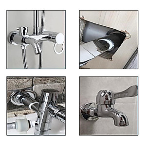 Tworider 15mm Length Shower Arm Extension,Handheld Stainless Steel Shower Head Extension Arm For Bathroom Accessories (Cast Pipe Fitting Coupler,Extended Shower Pipe)